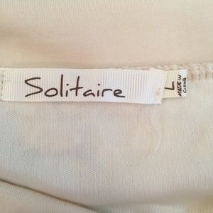 Solitaire | Skirts | Solitaire Cream Knit And Lace Skirt Or Dress Large ...